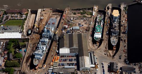 Britain from the Air - Cammell Laird shipbuilding